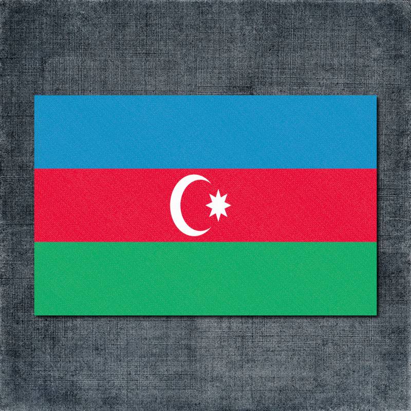 Azerbaijan Flag Back Patch, Azerbaijan National Flag Big Back Patch ...
