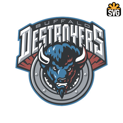 Buffalo Destroyers Logo SVG Digital Download, Buffalo Destroyers Logo ...