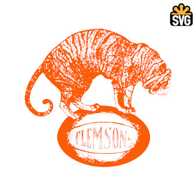 Clemson Tigers Logo SVG Digital Download, Clemson Tigers v3 Logo SVG ...