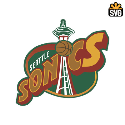 Seattle SuperSonics Logo SVG Digital Download, Seattle SuperSonics v3 ...