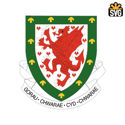 Welsh National Football Team Logo SVG Digital Download, Welsh National ...