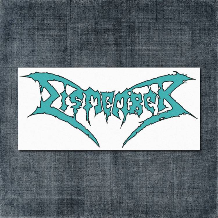 Dismember Back Patch, Dismember, Logo v2 White Big Back Patch ...
