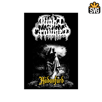 Night Crowned SVG Digital Download, Night Crowned Hädanfärd Cover SVG ...