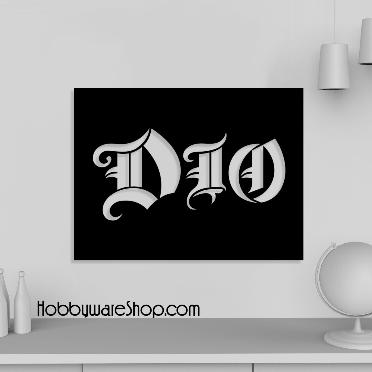 Dio Wall Art, Dio Logo Artwork Wooden Framed Object For Wall ...