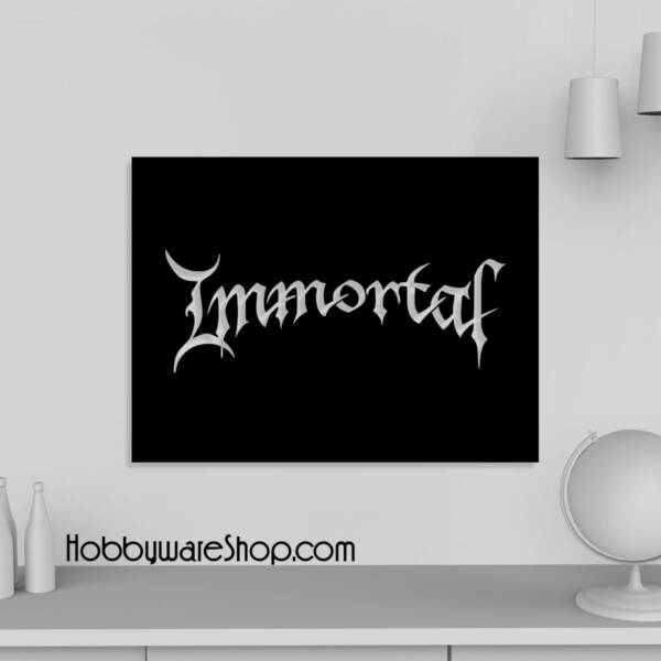 Immortal Wall Art, Immortal Logo Artwork Wooden Framed Object For Wall ...