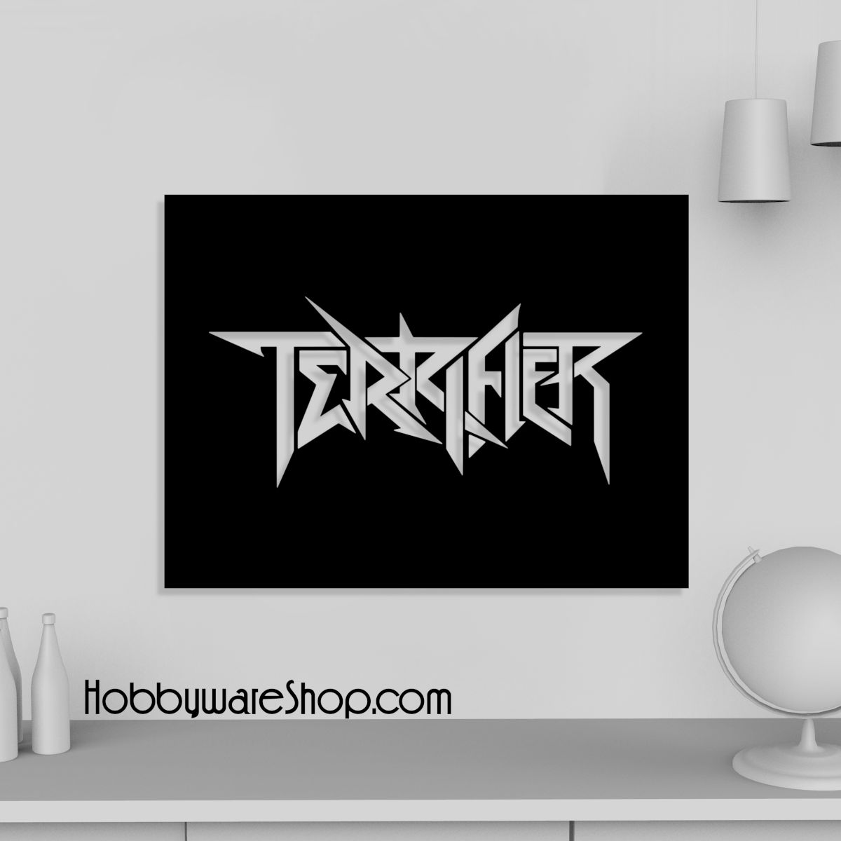 Terrifier Wall Art, Terrifier Logo Artwork Wooden Framed Object For ...