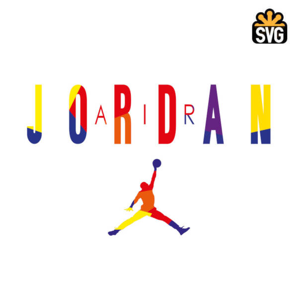 Air Jordan SVG Digital Download, Jordan Air Colored Logo SVG Vector ...