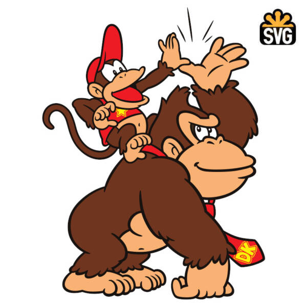 Donkey Kong Didi Logo SVG Vector Download File – Hobbyware Shop