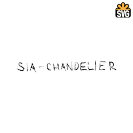 Sia Logo SVG Digital Download, Sia Chandelier Logo SVG Vector Download ...